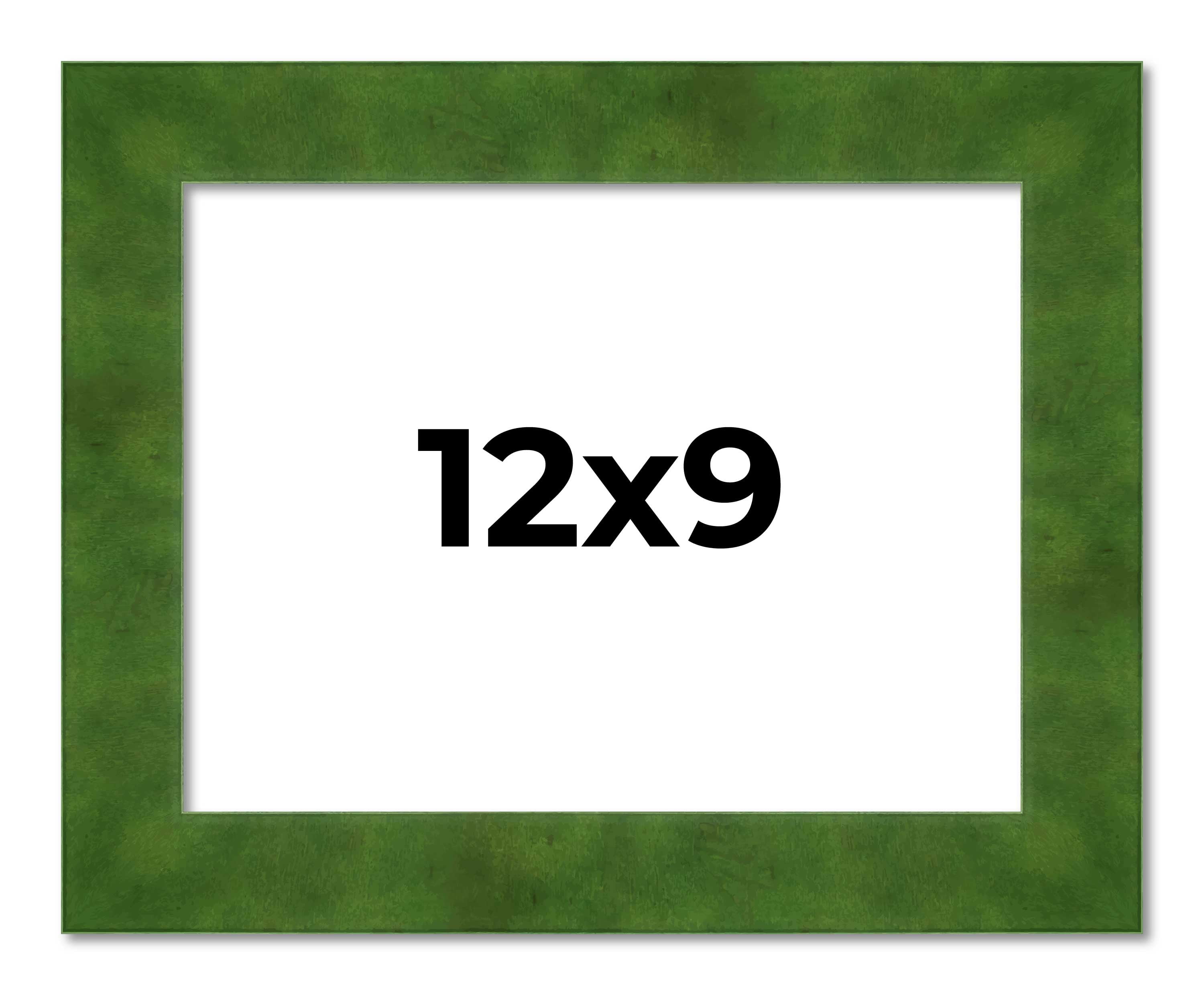 12x9 Frame Green Burl Solid Wood Picture Frame | 1.75 Inches Moulding ...