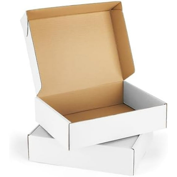 12x9x3" White Shipping Boxes Corrugated Box Mailers 20 Pack Cardboard ...