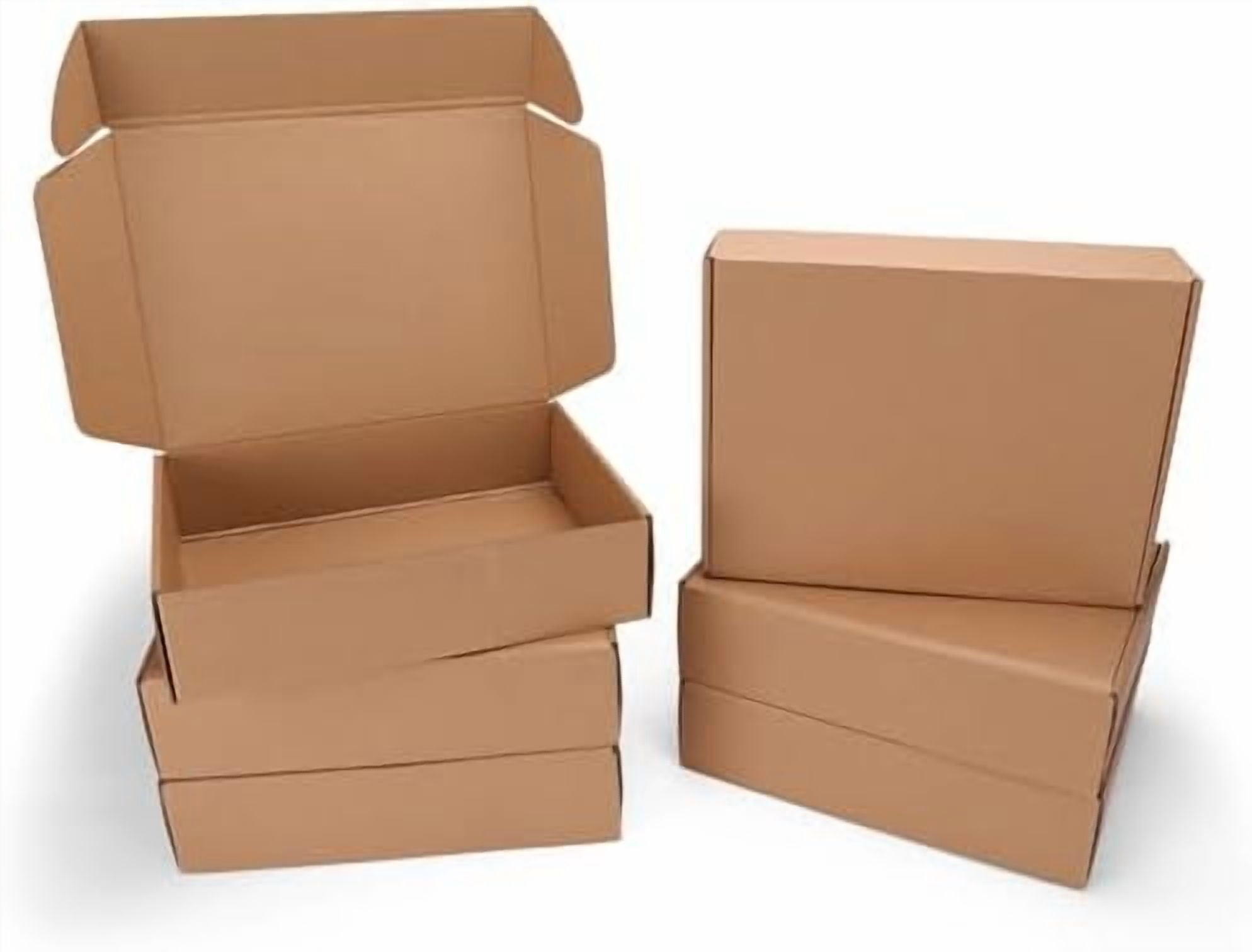 12x9x3 inch Shipping Boxes 6 Pack Brown, Tab Lock Tuck Top Mailer Boxes ...