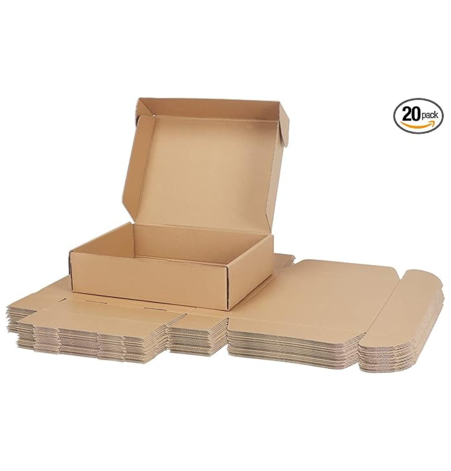 12x9x3 inch Shipping Boxes Bulk 20 Pack Brown, Tab Lock Tuck Top Mailer ...