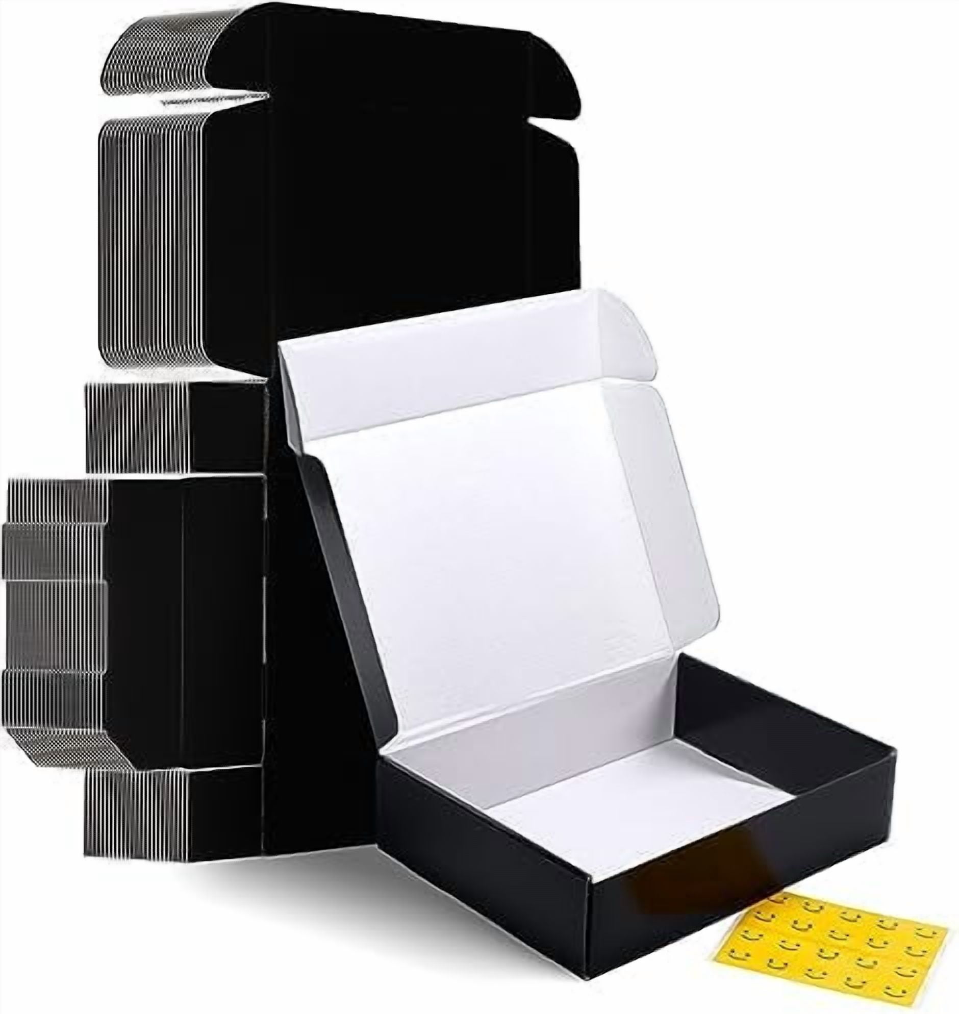 12x9x3 inches Shipping Boxes Set of 20, Black Medium Corrugated ...