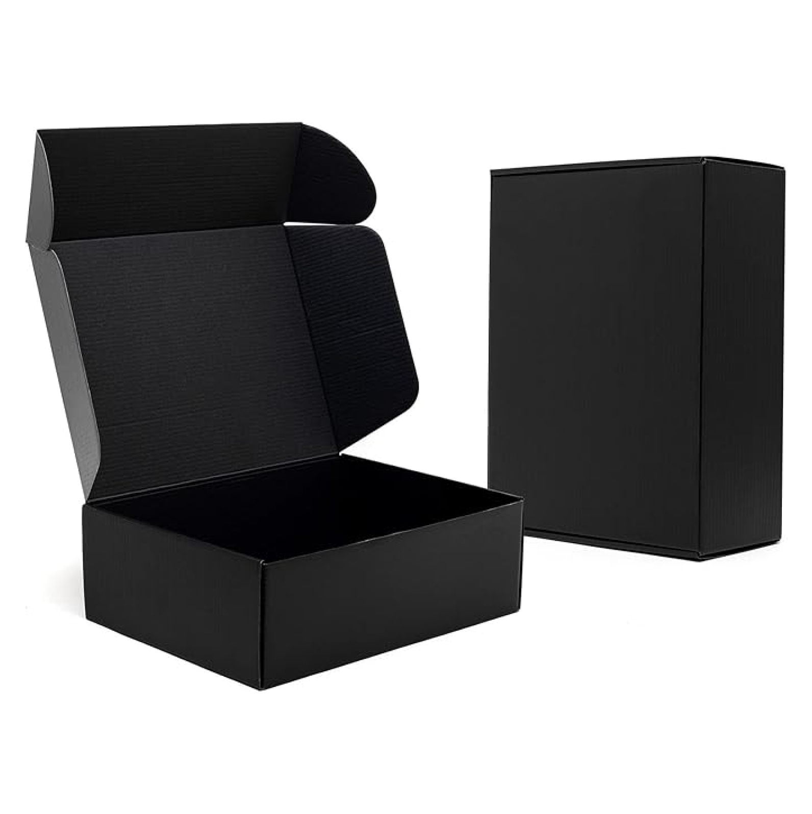 12x9x4" Black Shipping Boxes - 20 Pack Corrugated Cardboard Mailing Box ...