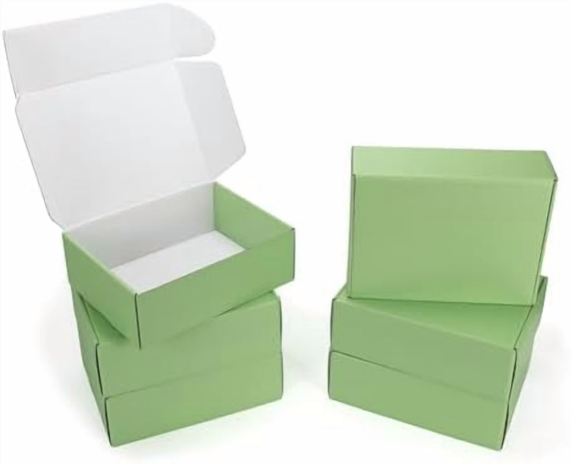 12x9x4 inch Gift Shipping Boxes Bulk 6 Pack Green, Tab Lock Tuck Top ...