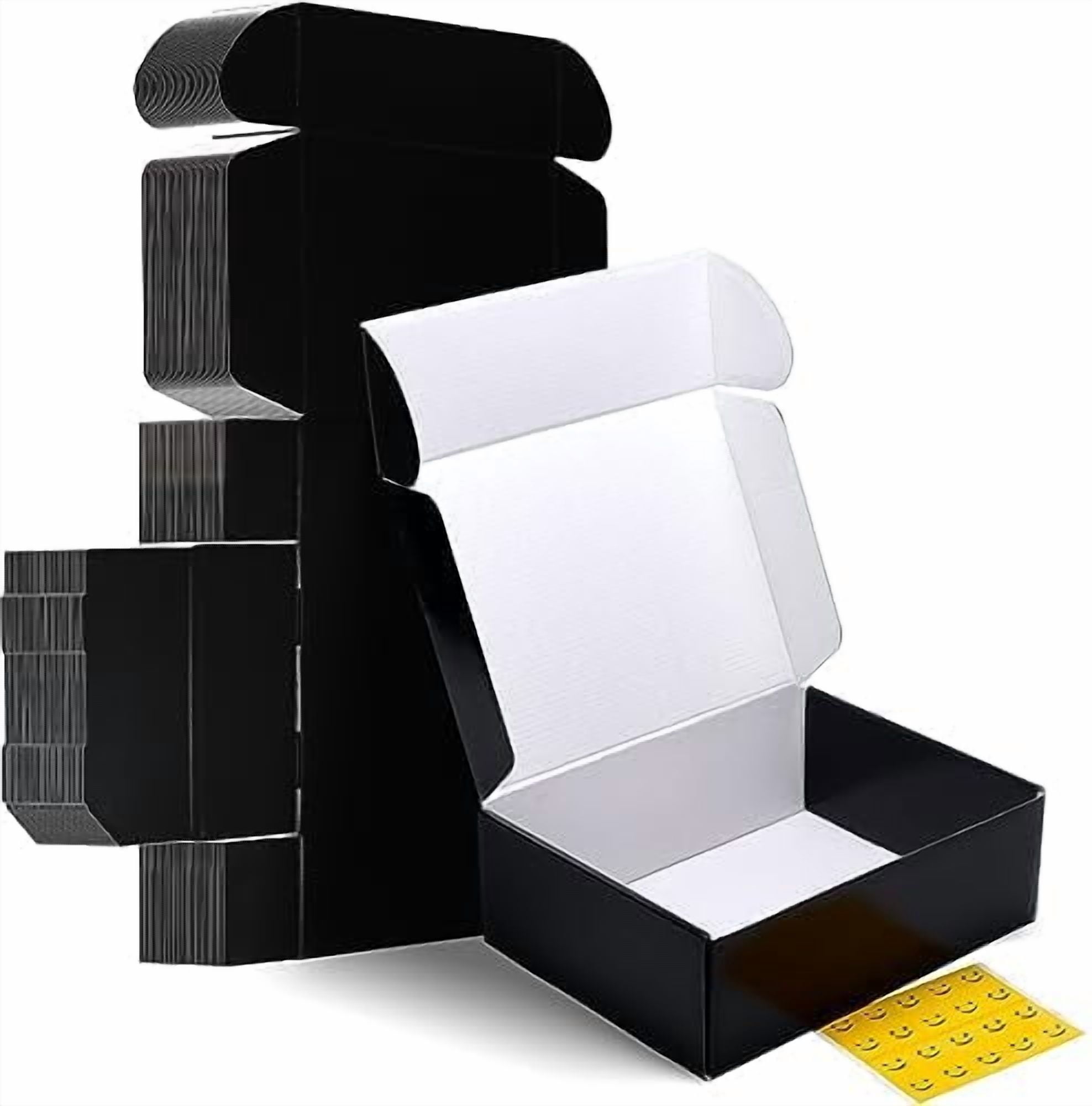 12x9x4 inches Shipping Boxes Set of 20, Black Medium Corrugated ...