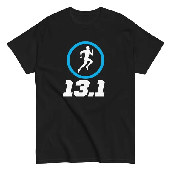 13 1 Half Marathon Runner Silhouette Long Distance Running Unisex T ...