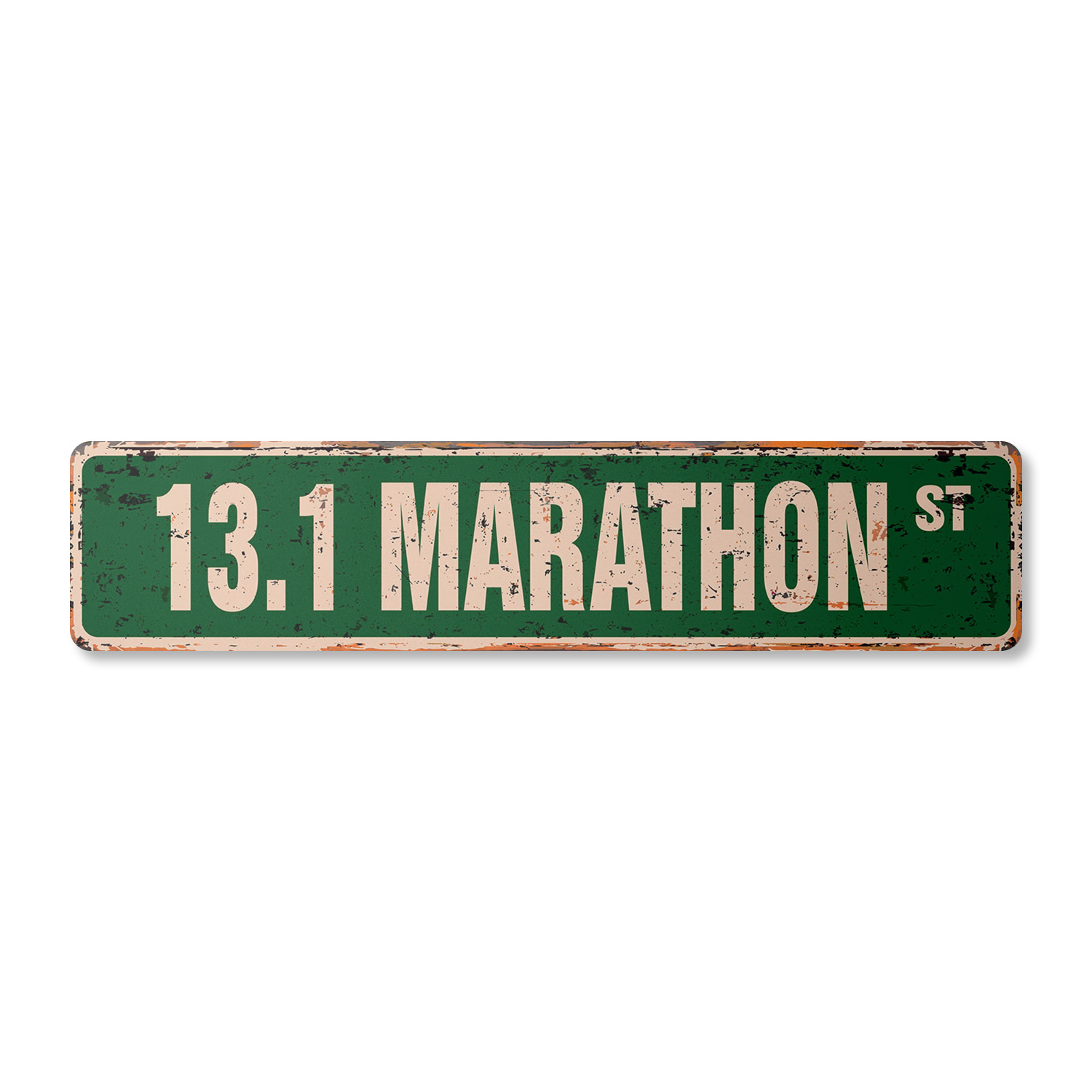 13.1 MARATHON Vintage Plastic Street Sign runner shoes jog jogging run ...