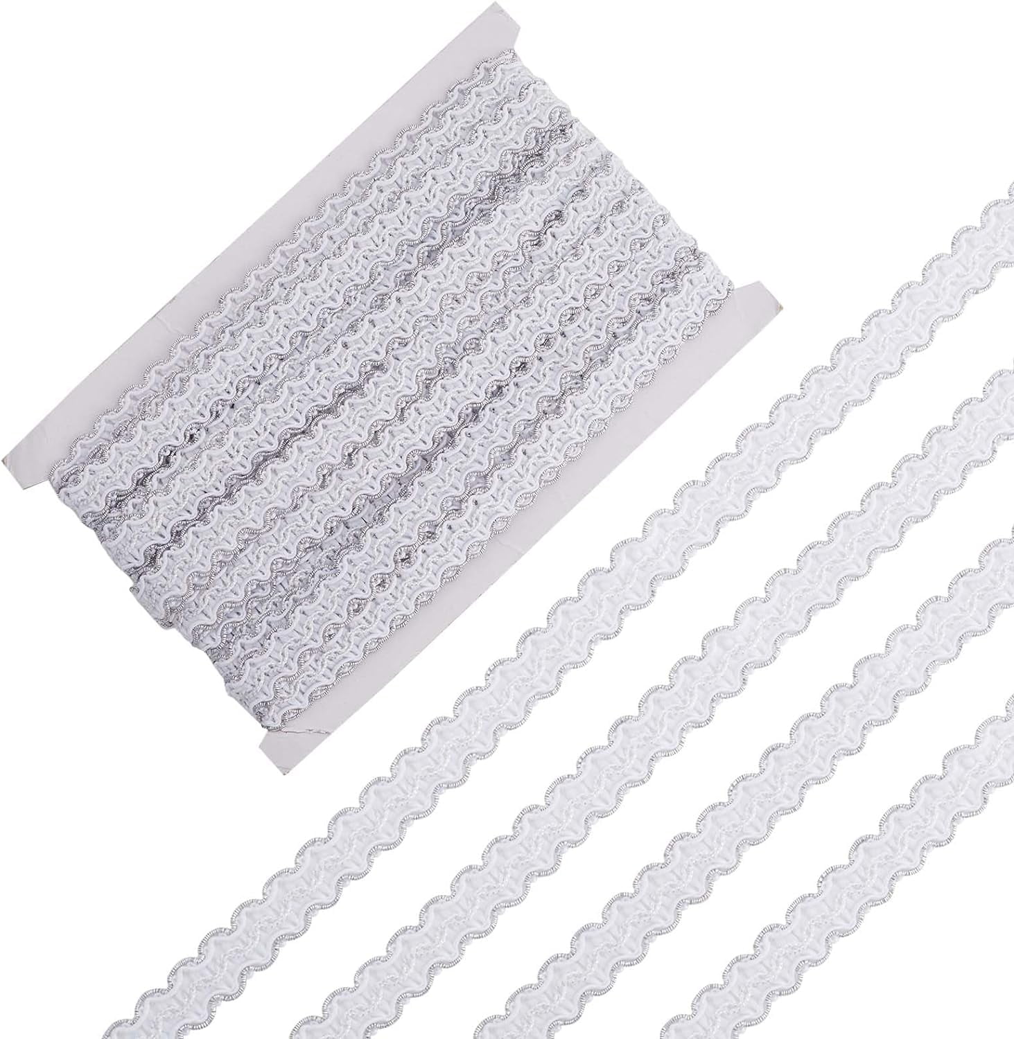 13.1 Yards Woven French Gimp 0.6 Inch Width Silver Gimp Braid Trim ...