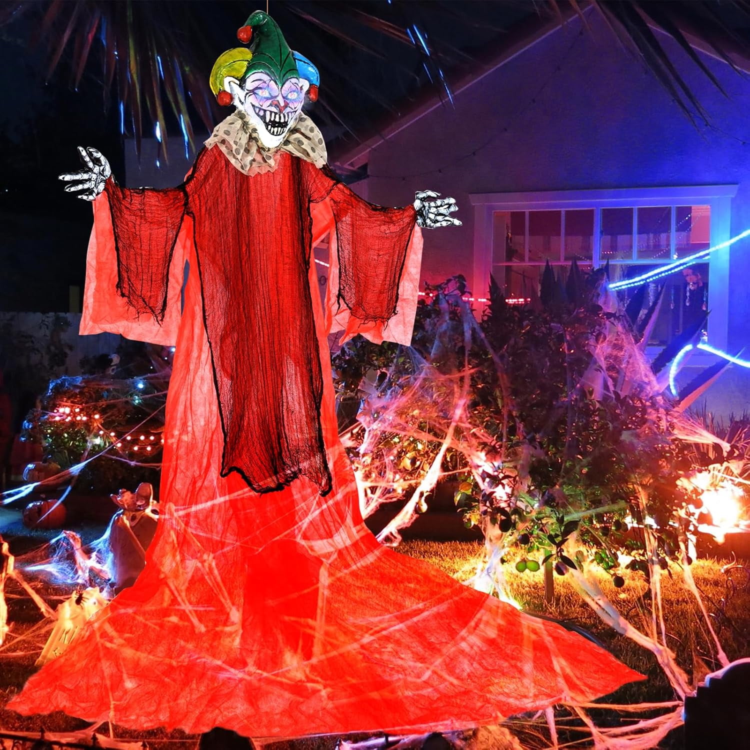 13.1 ft Halloween Animatronic Ghost, Switch Controlled Halloween ...