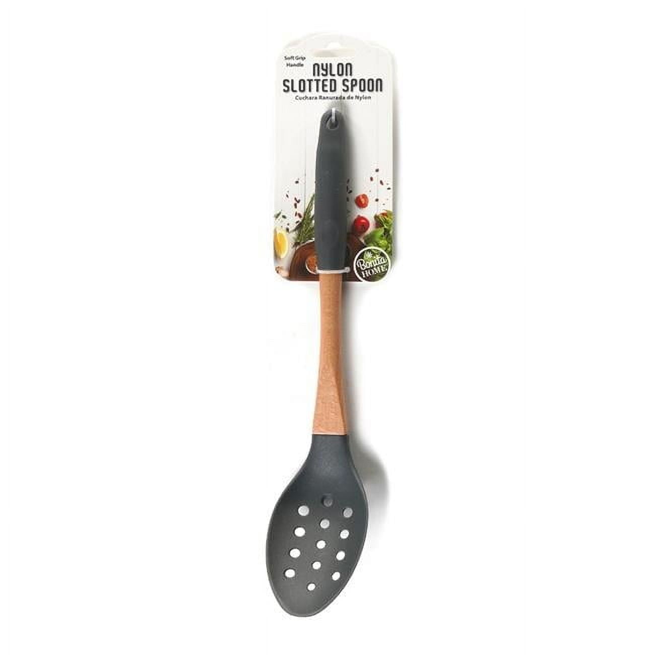 13.11 x 2.60 in. Nylon Slotted Spoons, Grey - Case of 72 - Walmart.com