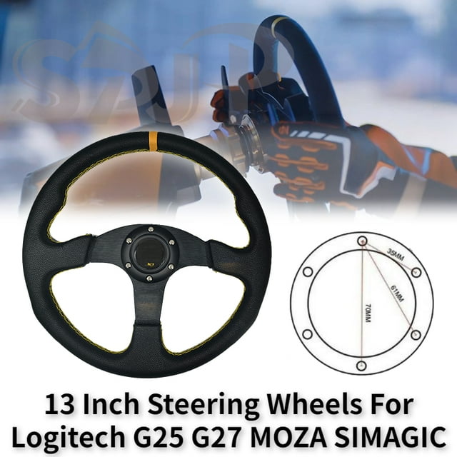 13/14inch Racing Steering Wheels for Logitech G29 G920 Deep Corn ...