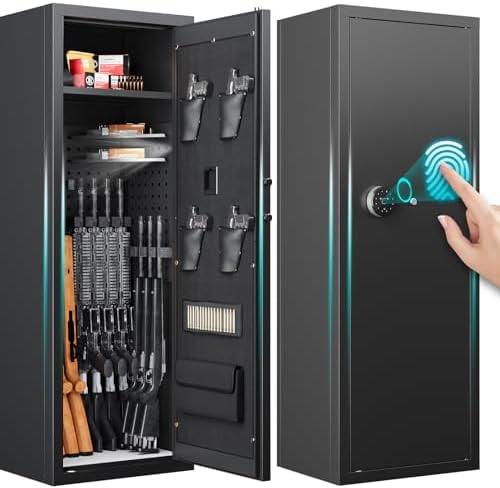 13-15 Rifle Gun Safe,Biometric Gun Safes for Home Rifles and Pistols ...