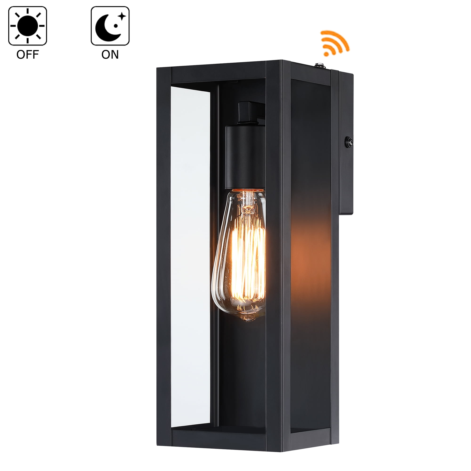 13.15 inch Outdoor Wall Light Fixture with Dusk to Dawn Sensor Matte ...