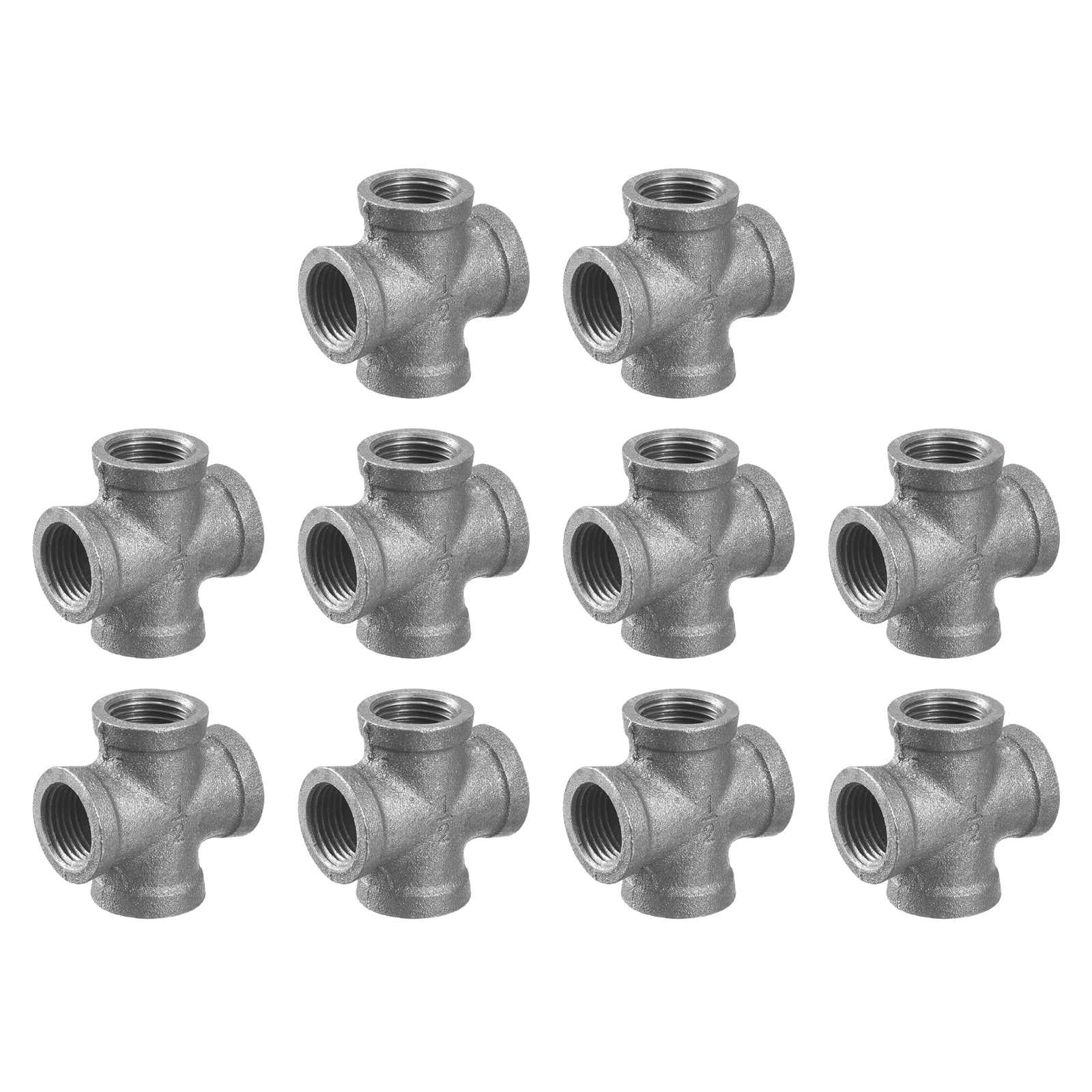 13/16"(20mm) 4-Way Cross Fitting Connector, Cast Malleable Iron 4 Way ...
