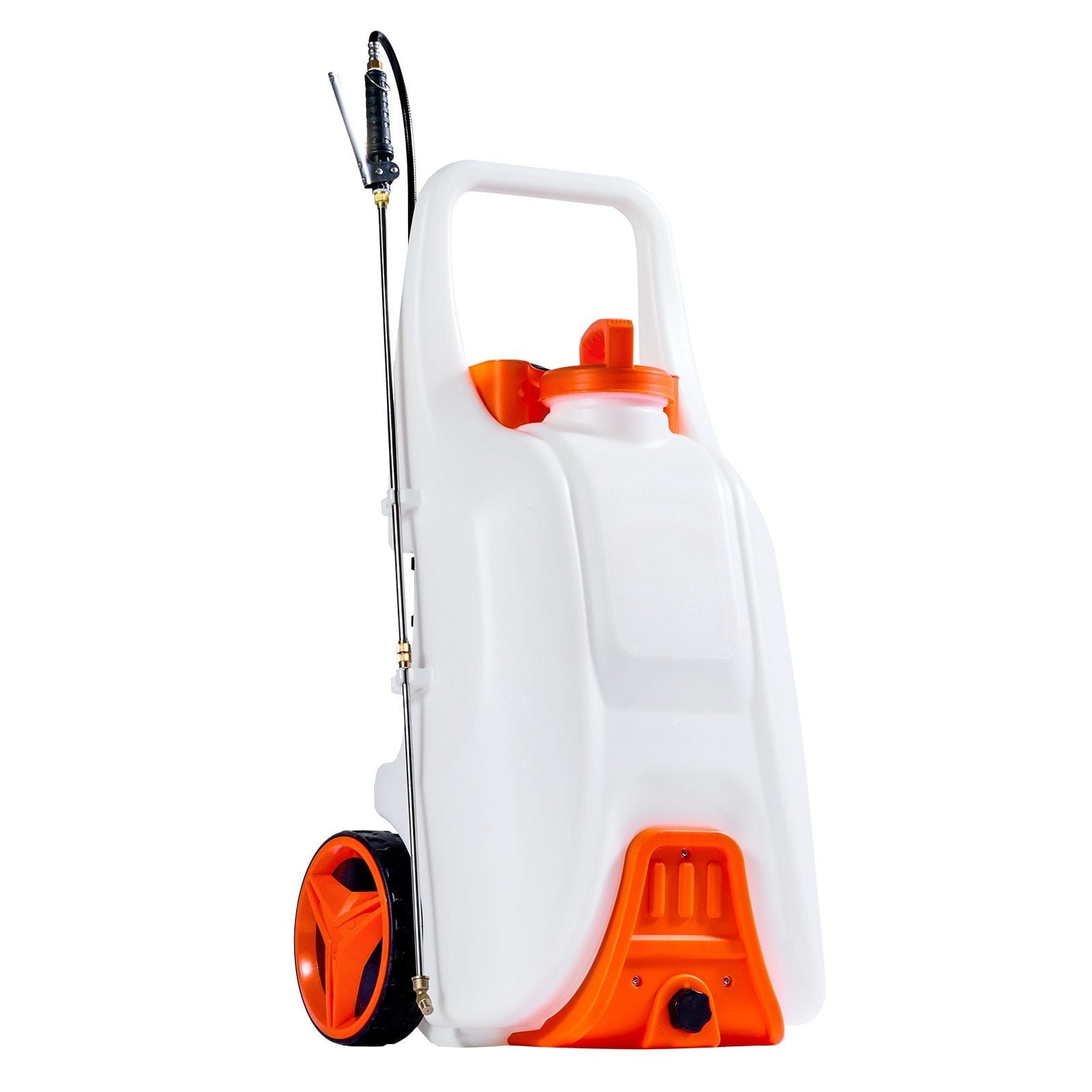 13.1Gal Battery-Powered Sprayer with Wheels - 0-80 PSI Electric Weed ...