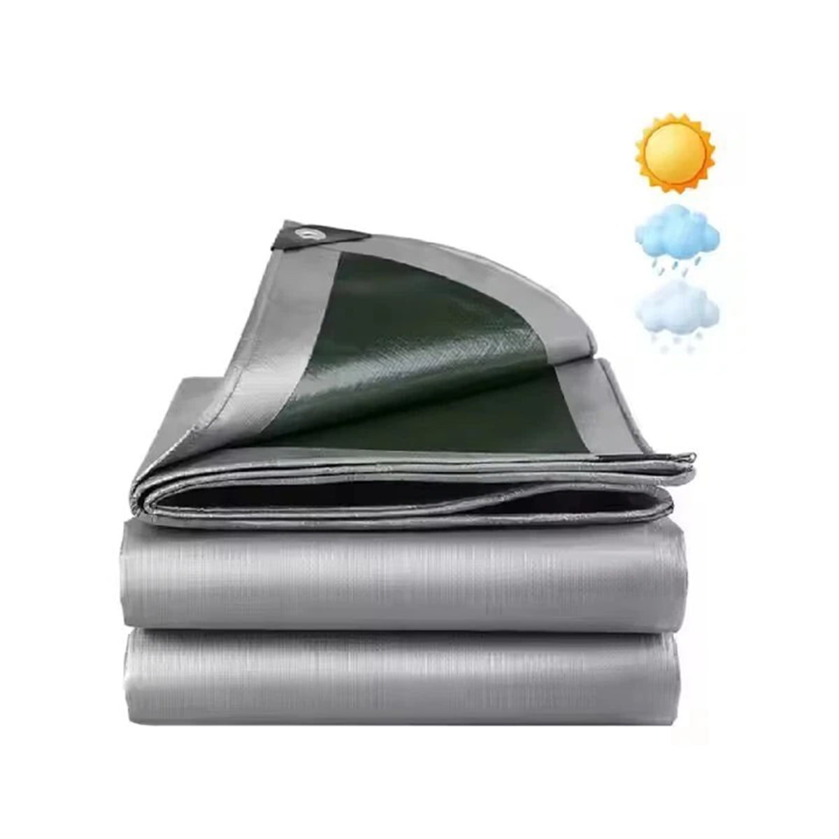 13x20FT Tarp, Eurhowing 12 Mil Tarps Heavy Duty Waterproof Poly Tarp ...