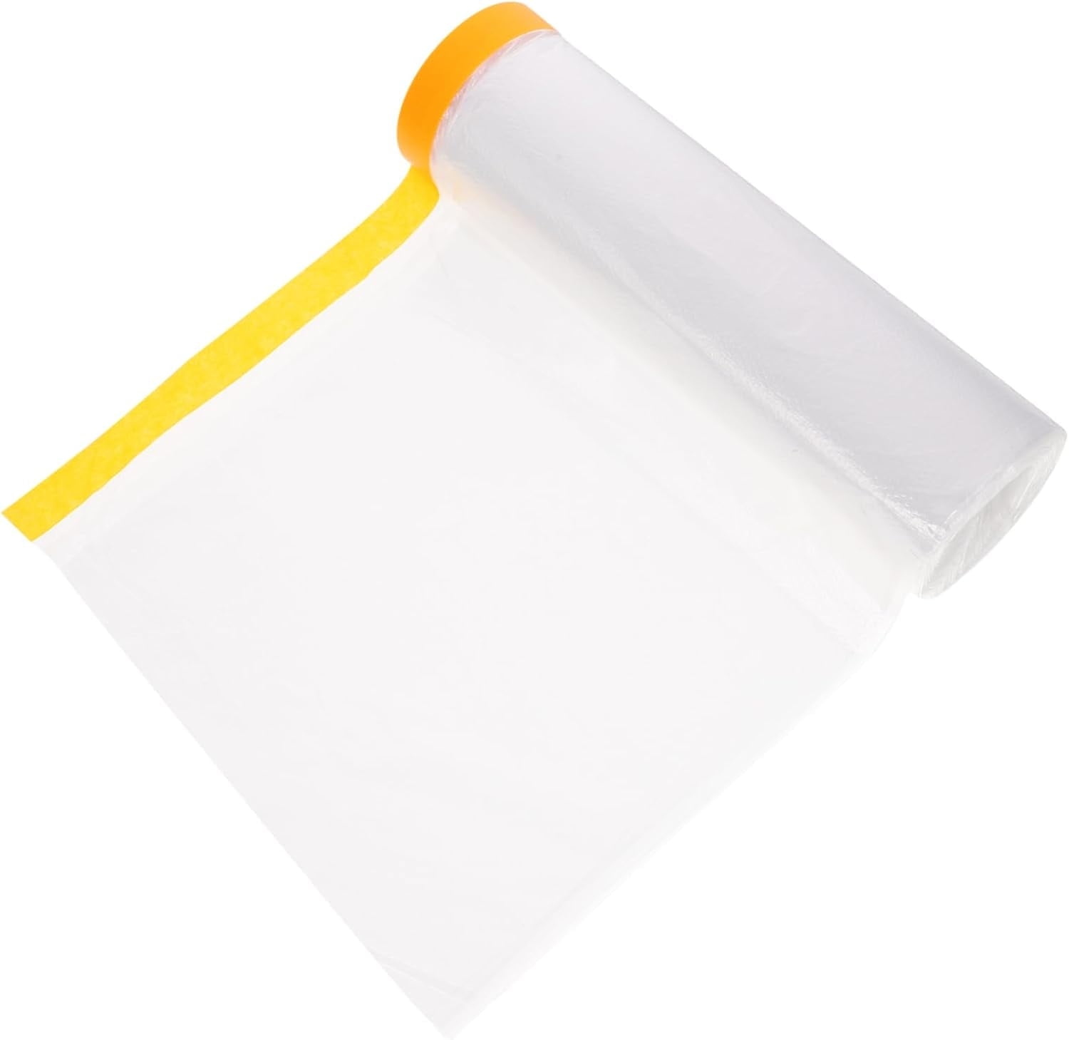 QZS 13.1x65.6Ft Pre-Taped Masking Film,1Pcs Disposable Plastic Painting ...