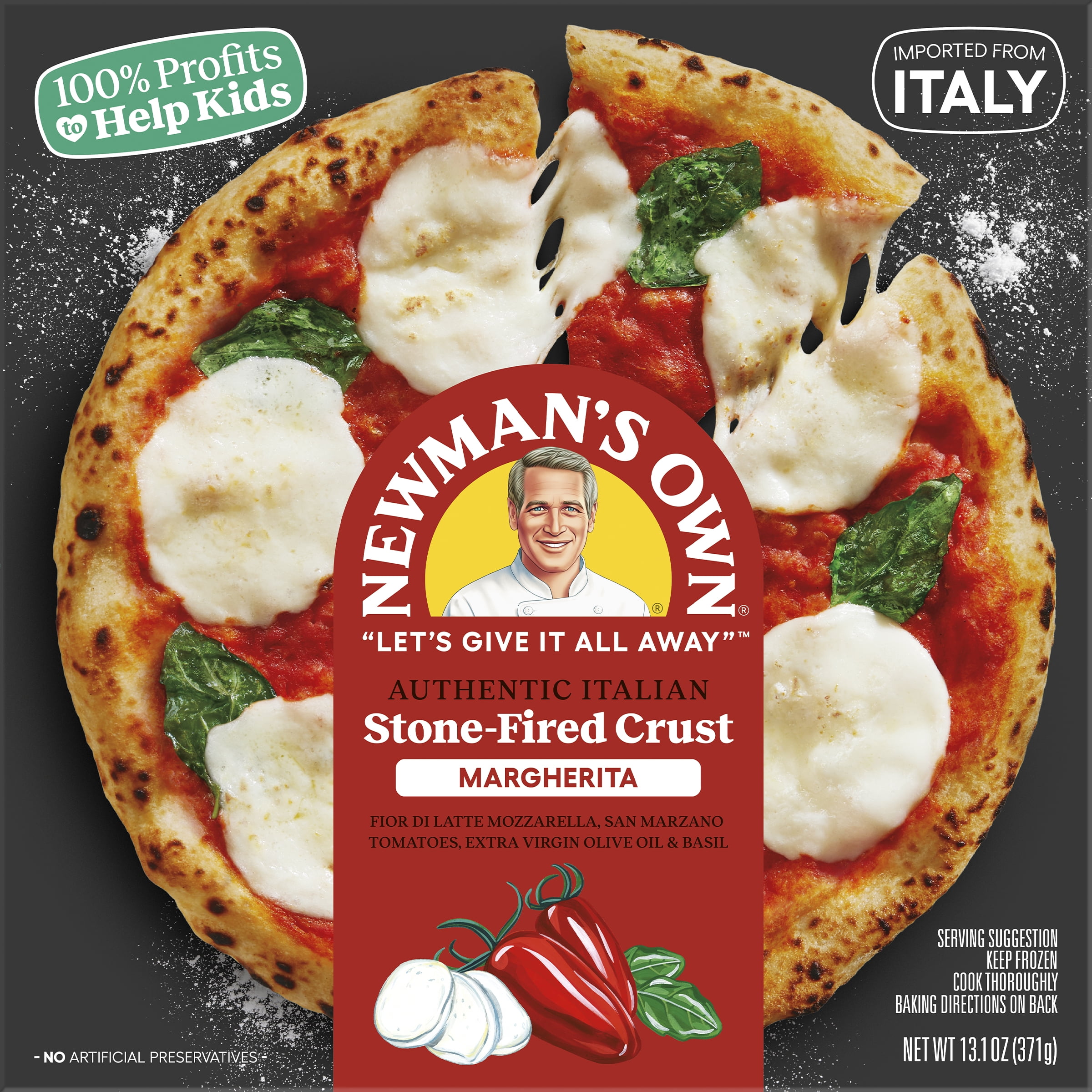 13.1z Newmans Own Stone-Fired Crust Margherita Pizza - Walmart.com