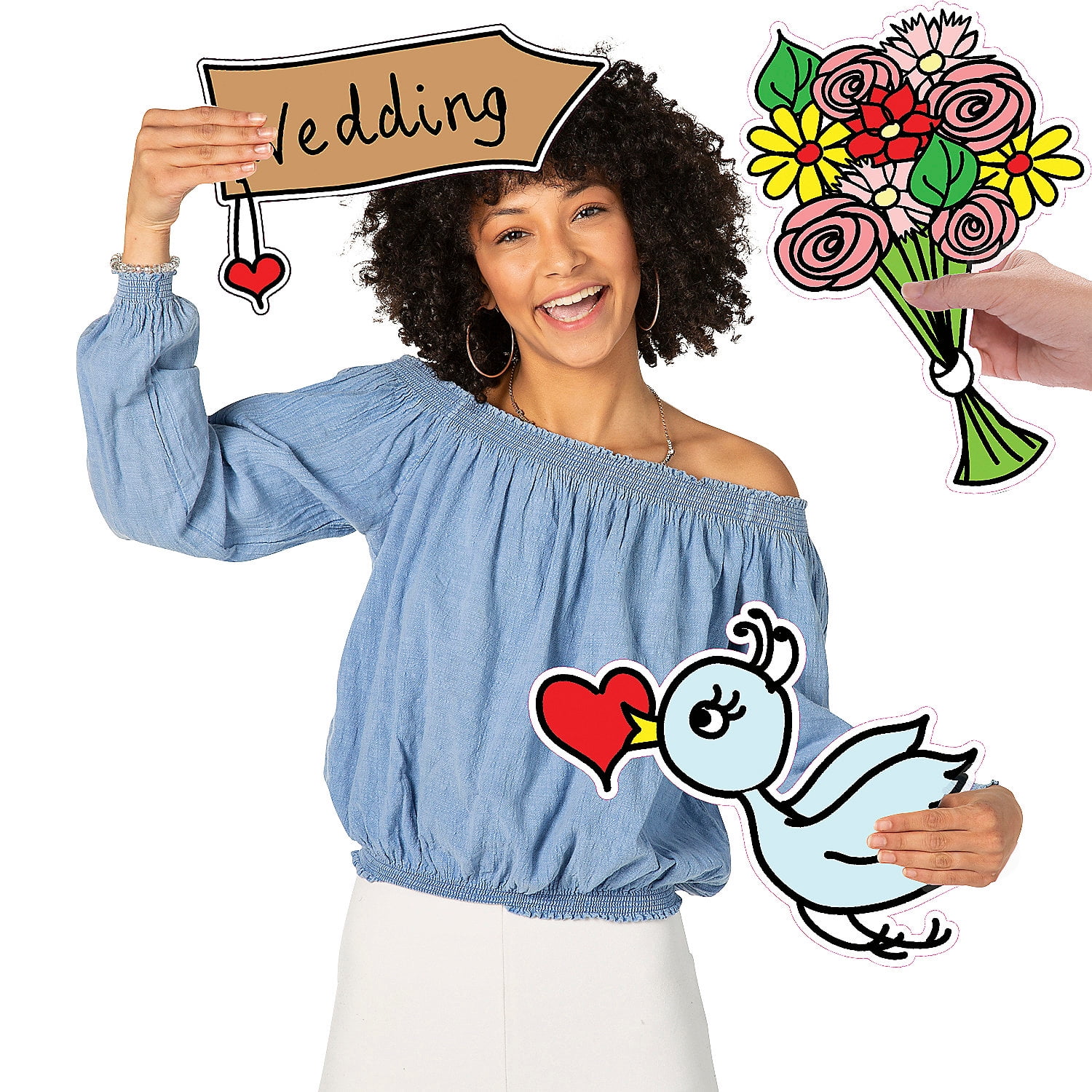 13" – 2 Ft. Large Wedding Photo Booth Cardboard Props - 6 Pc. - Walmart.com