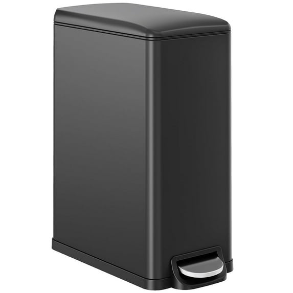 13.2 Gal Slim Kitchen Trash Can with Lid, 50L Stainless Steel Garbage ...