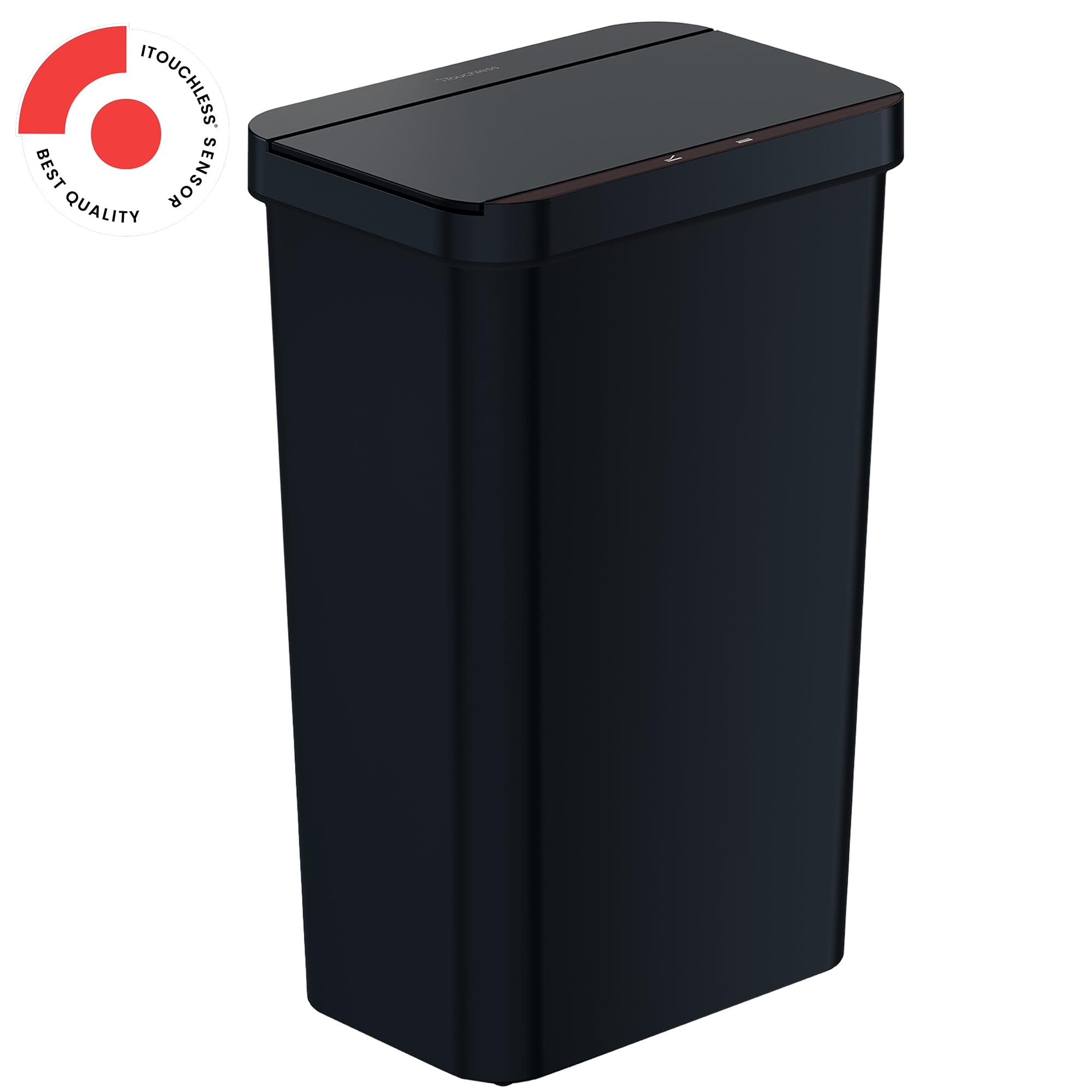 Free Shipping! 13.2 Gallon Black Plastic Sensor Trash Can Durable Dent ...