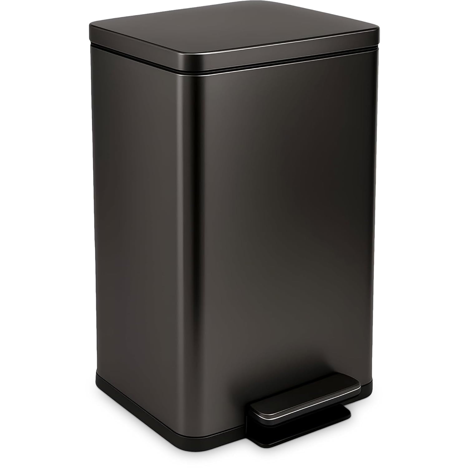 13.2 Gallon Step Trash Can with Slow-Close Lid Odor Control Hands-Free ...