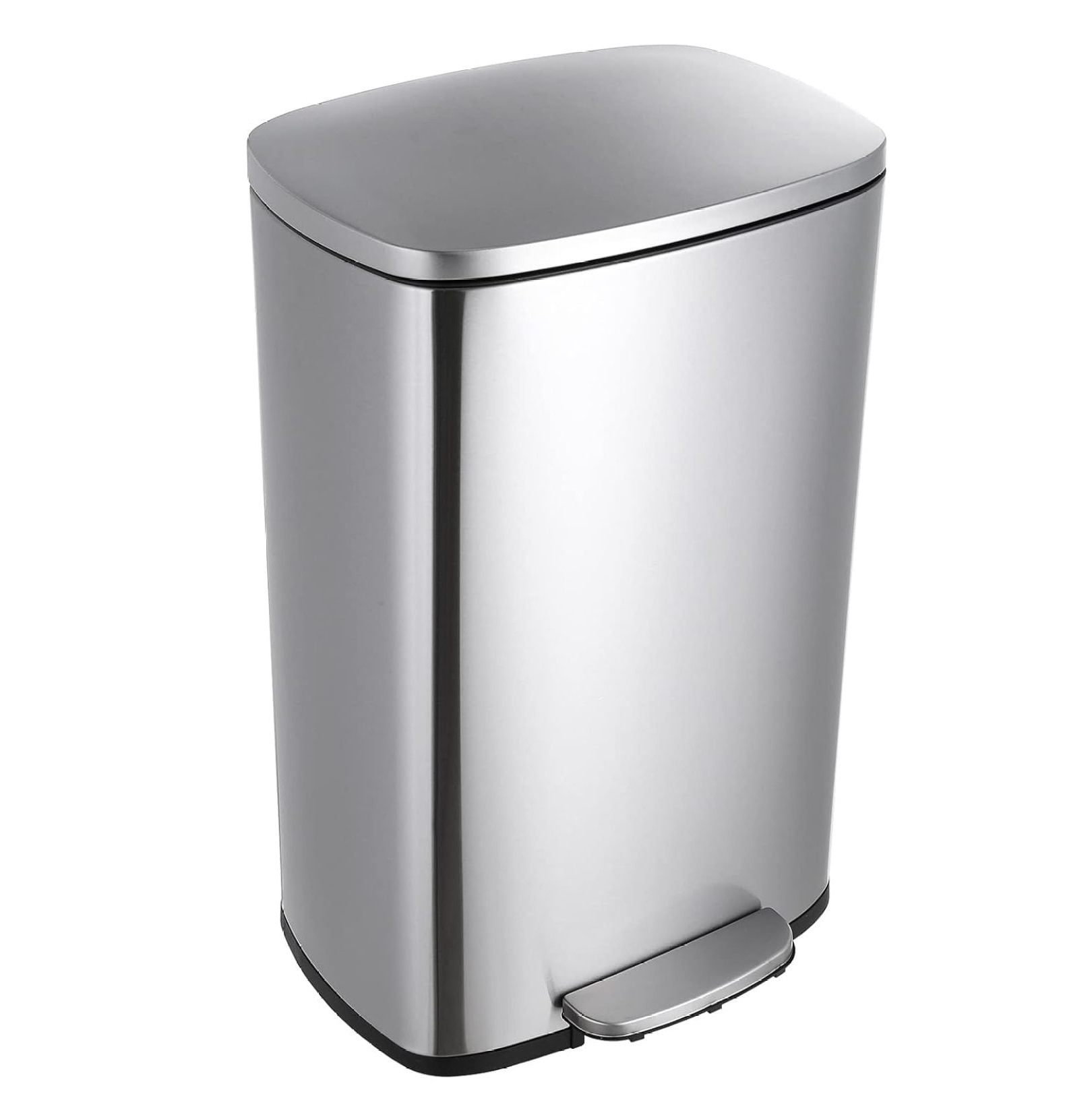 13.2 Gallon Trash Can, Stainless Steel Kitchen Garbage Bin with Inner ...