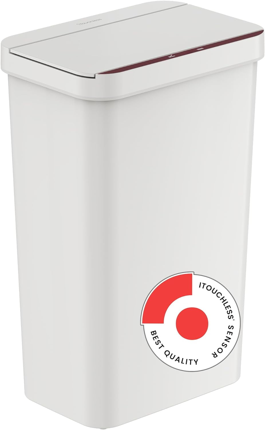 13.2 Gallon White Plastic Sensor Trash Can Durable Dent-Proof 50 L ...