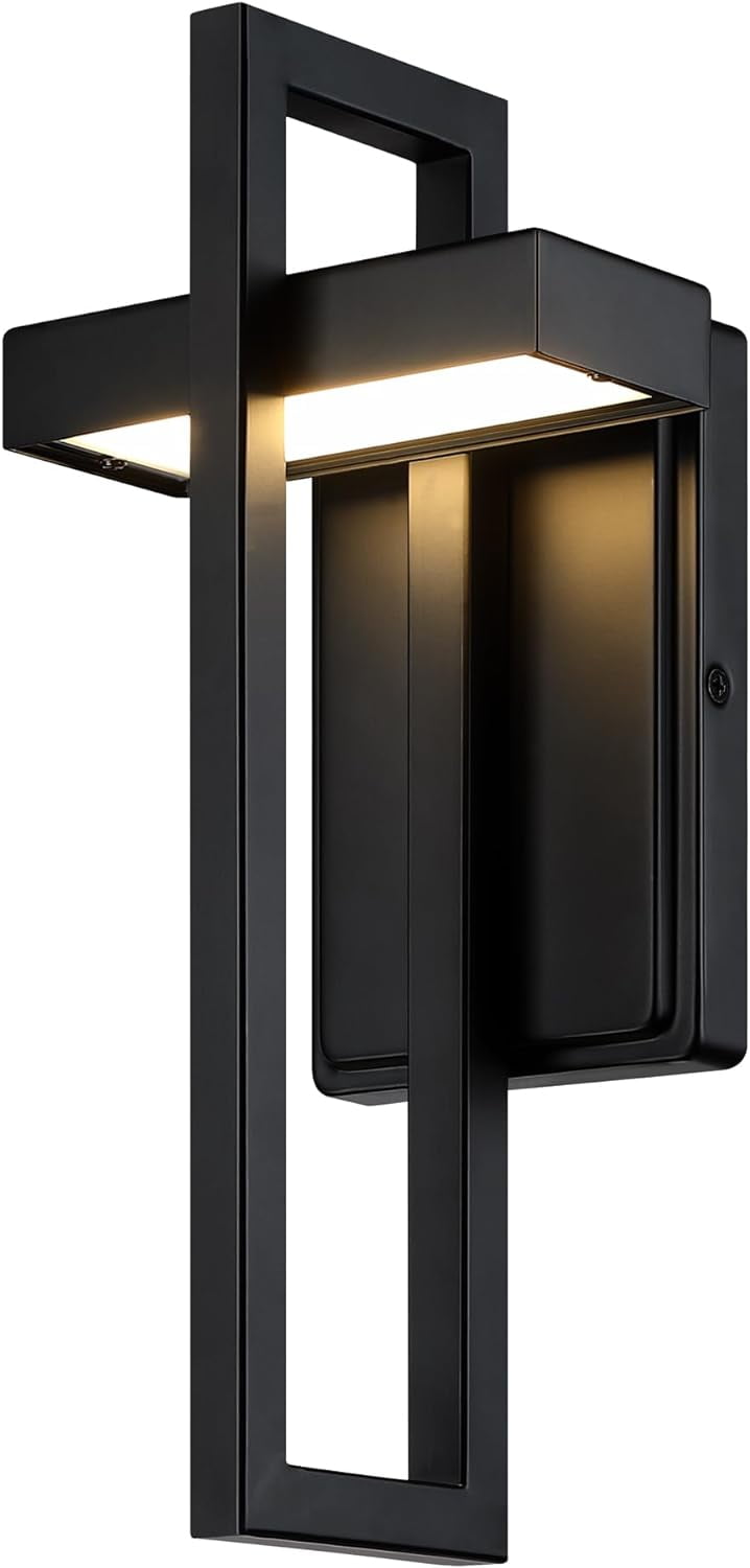 13.2"H LED Outdoor Wall Light Sconce, 2700K Soft Warm White, Bright 400 ...