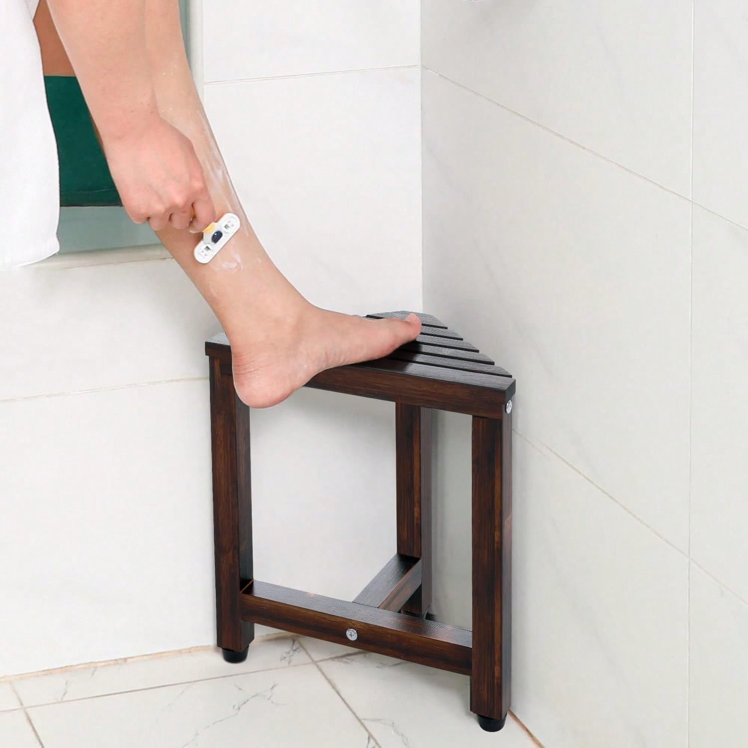 13.2" Shower Foot Rest For Shaving Legs,Corner Shower Stool, Small ...