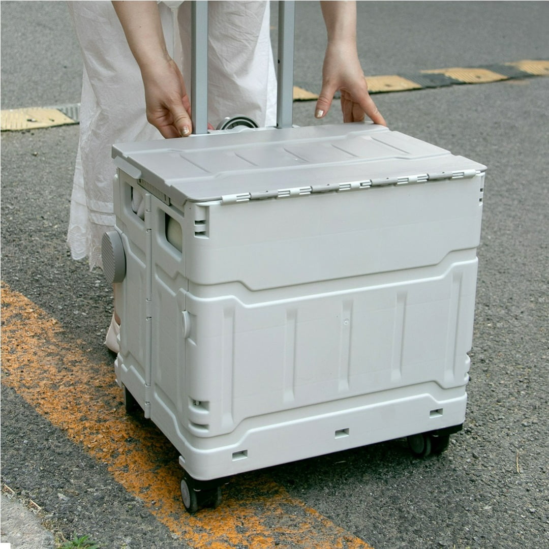 13.21 GAL 50L Large Capacity Foldable Shopping Cart for Easy Storage ...