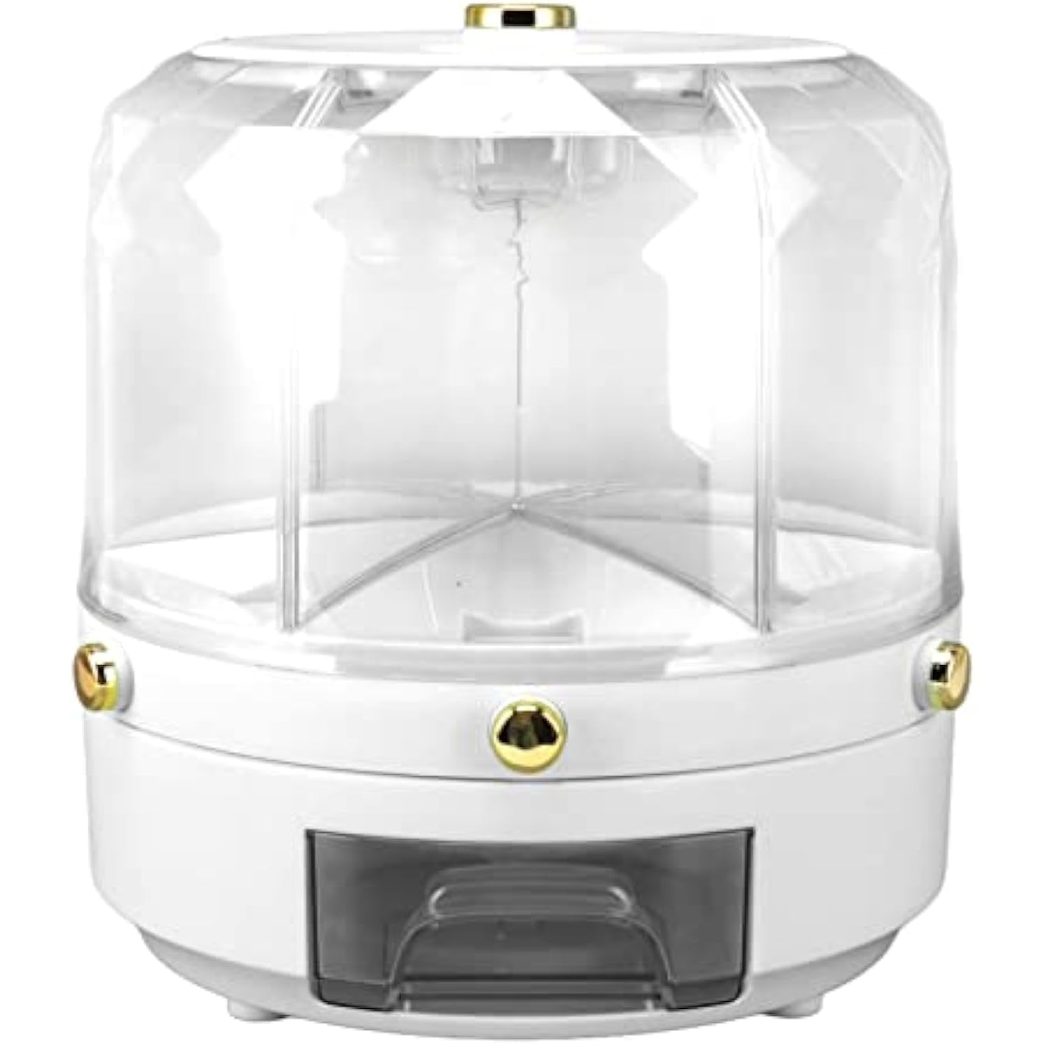 13.2lbs 6-Grid Rotatable Food Container - One-Touch Airtight Lid for ...