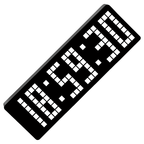 13 in / 32 cm LED Pixel Timer, Digital Retro Clock, Programmable ...