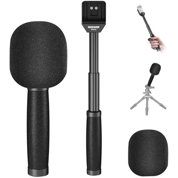 13"/33cm Telescopic Lavalier Microphone Handheld with Anti Off Cold ...
