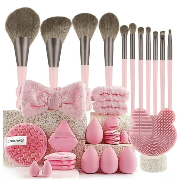 13/33pcs Professional Makeup Brush Set with Accessories for Combination ...