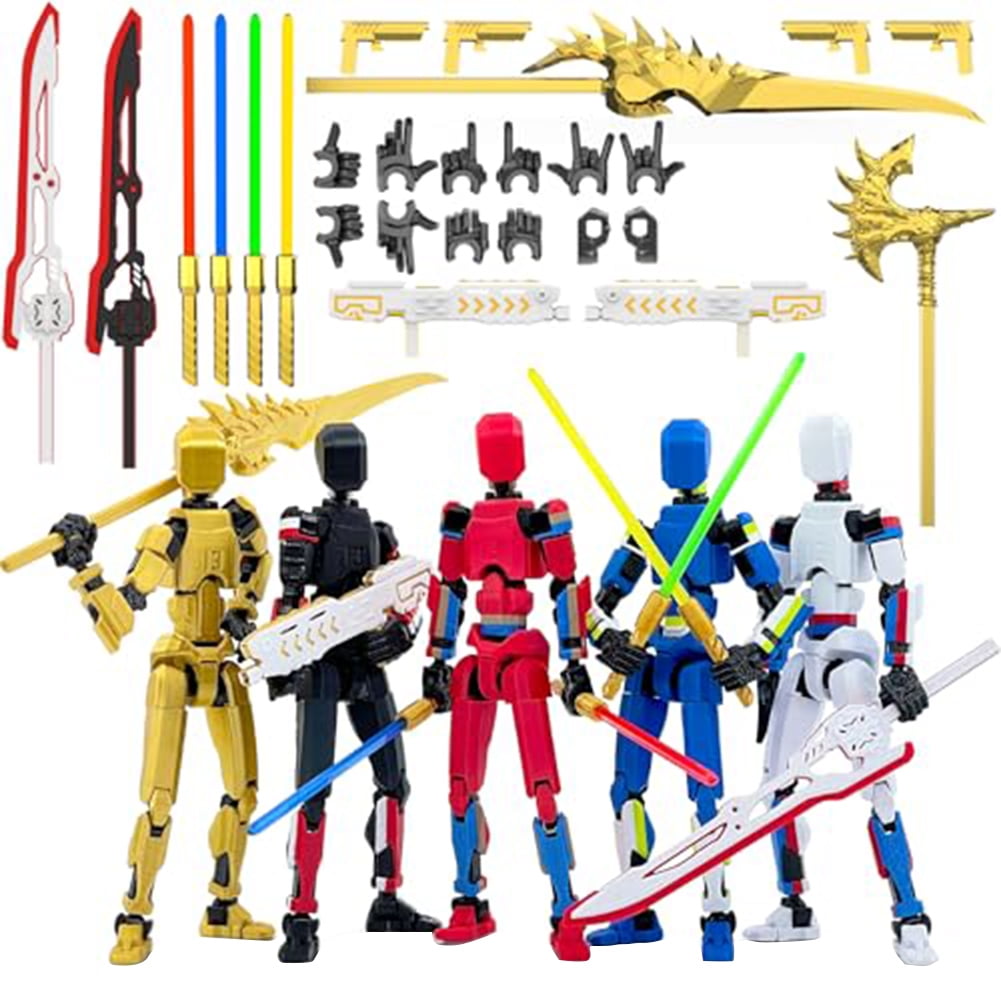 13 3D Printed Action Figure with Multiple Accessories Action Figures ...