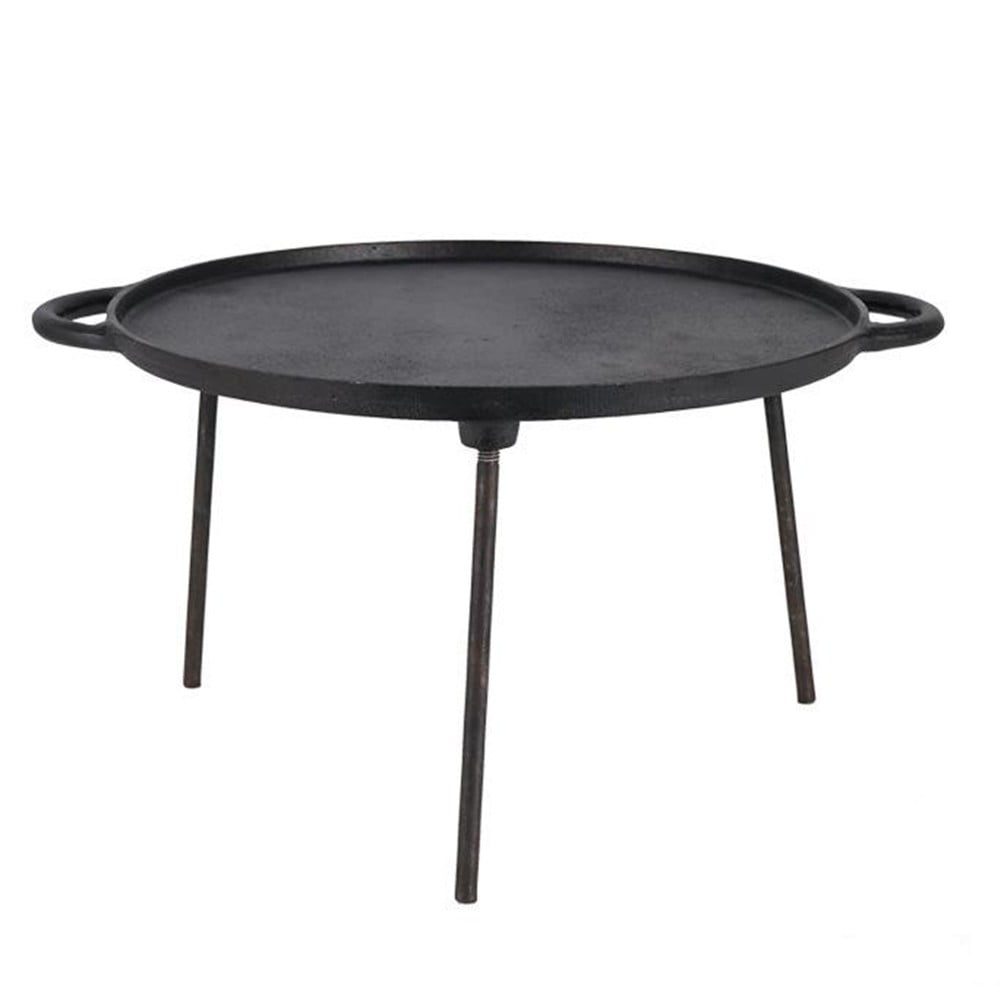 13.4 Inch Cast Iron Griddle Pan for Indoor Outdoor Cooking BBQ ...