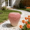 13.4" Strawberry Fruit Stool, Oversized Resin Stool with Hand-Painted ...