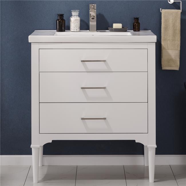 13.42 cu. ft. Mason Bath Vanity with Porcelain Vanity Top & Basin ...