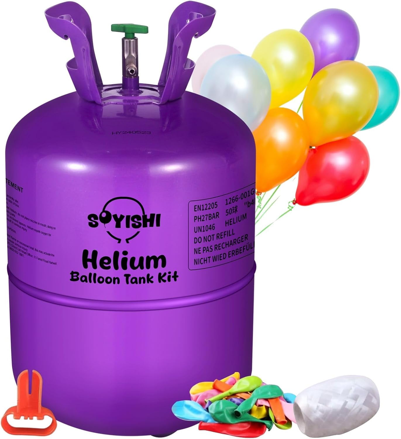 13.4L Helium Tank for Balloons at Home Balloon Pump Kit Up to 50 ...
