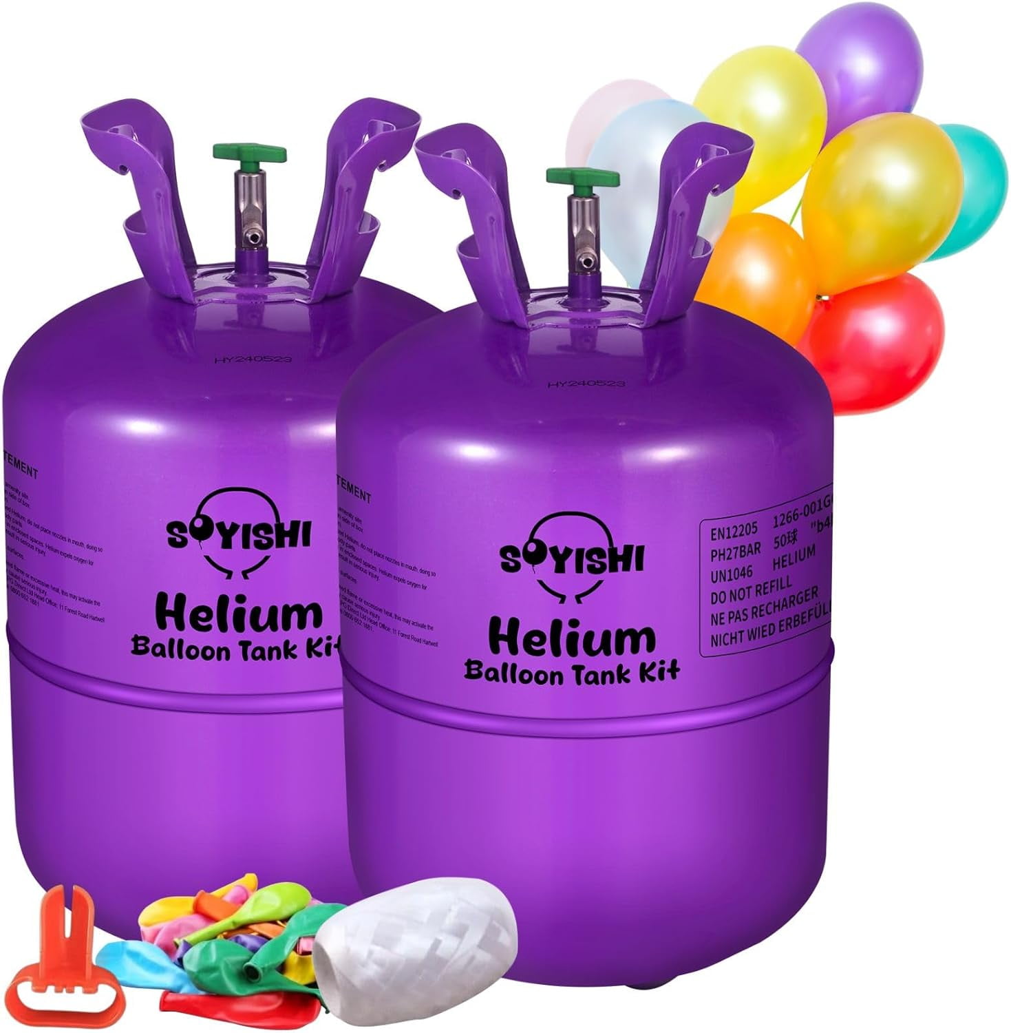 13.4L Helium Tank for Balloons at Home Balloon Pump Kit Up to 50 ...