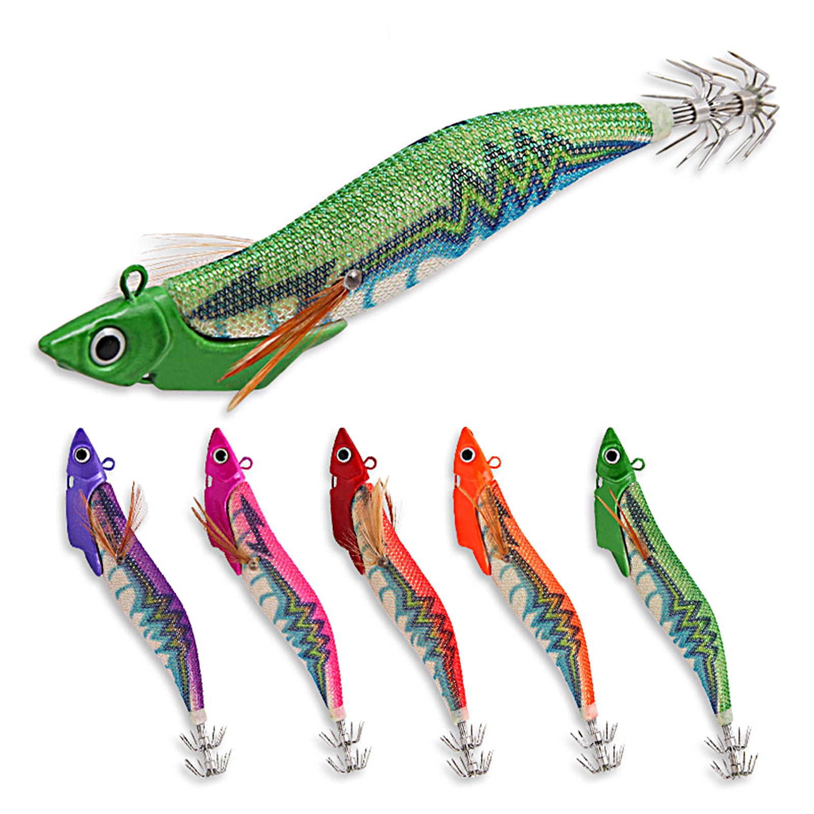 13.4cm/38.5g Fishing Lure Squid Hook Simulated Vivid Skin Bright Color 3D Fisheyes Fish ...