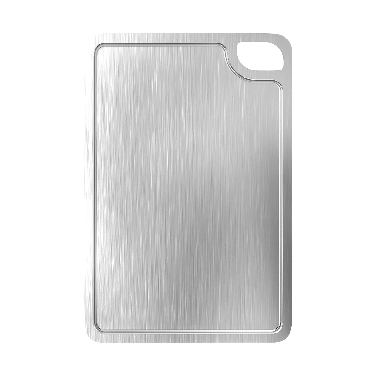 13.4x9.1x0.06in 316 Stainless Steel Double-Sided Chopping Board - Non ...