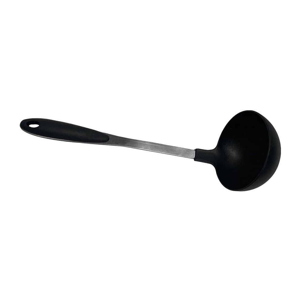13.5" Black Nylon Ladle Cooking Serving Soup Ladle, Non Stick Handle ...