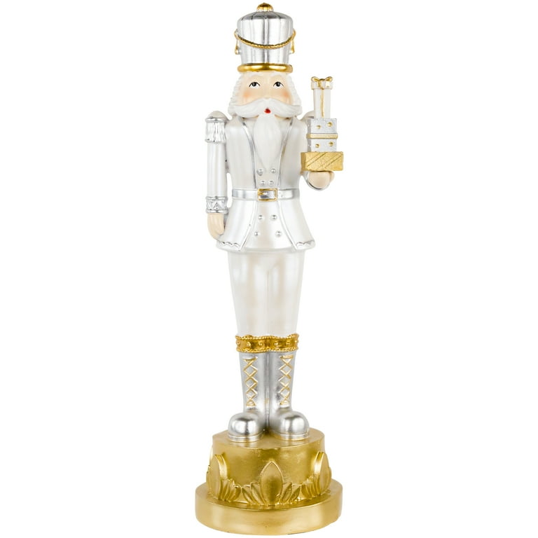 Northlight 13.5 Gold Metallic Christmas Nutcracker with Gifts Walmart
