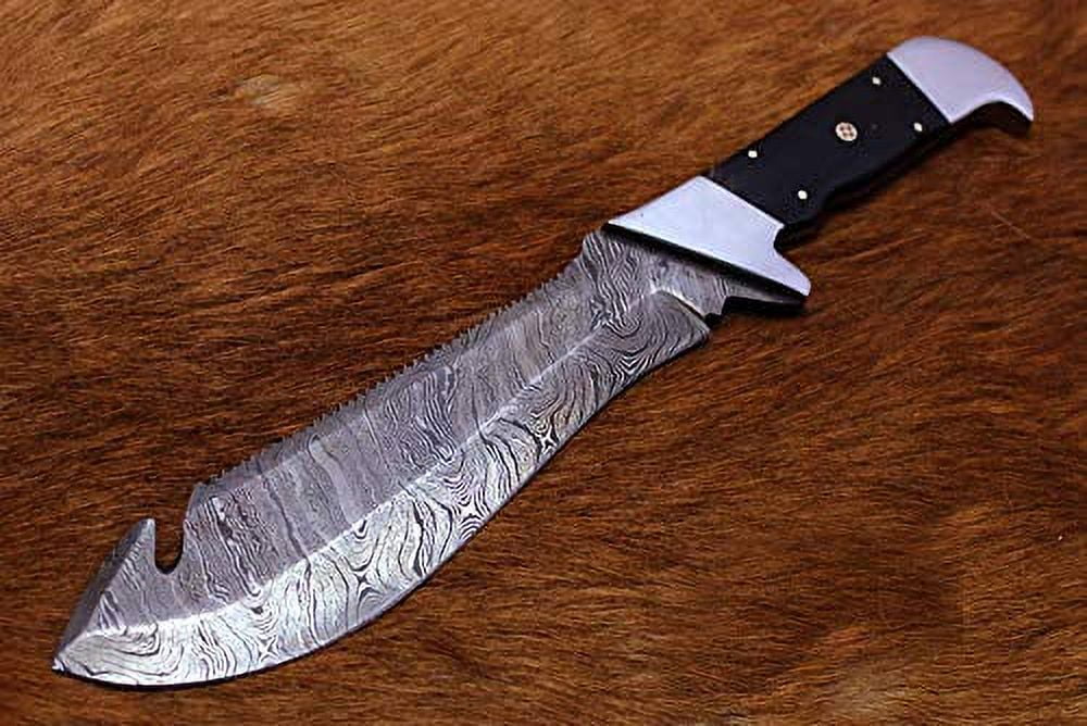 13.5" Long Hand Forged Damascus Steel Full Tang Blade BOLO Blade ...