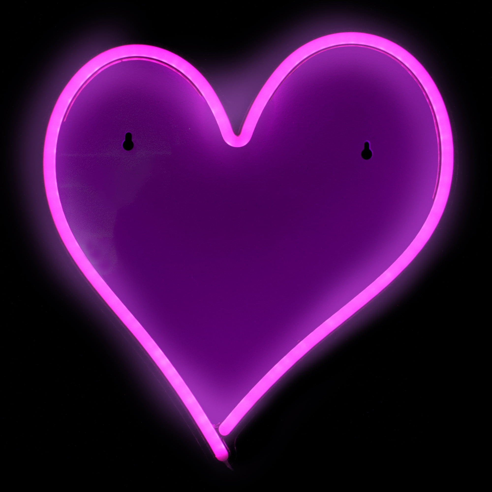 13.5" Neon Style LED Lighted Valentine's Day Heart Window Silhouette ...