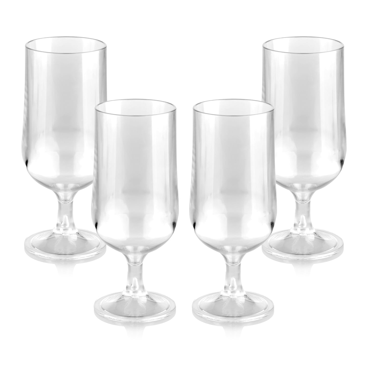 13.5 Oz - Unbreakable Stemmed Drinking Glasses (Set of 4), Shatterproof ...
