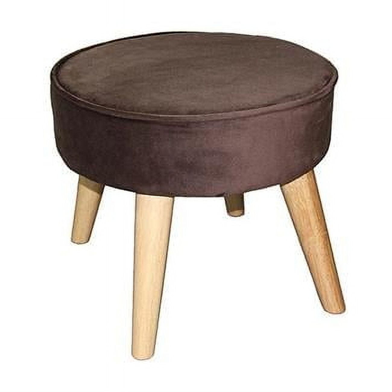 13.5 in. Brown Suede Mid-century Foot Stool - Walmart.com