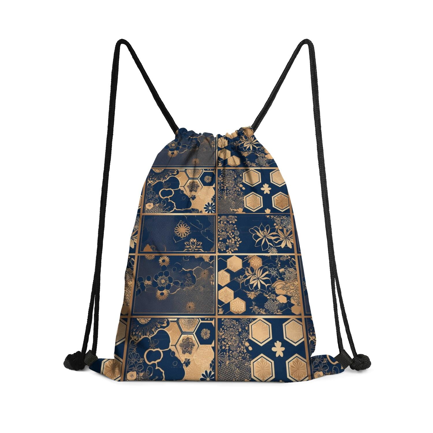 13.5 x 16.5 Inch Waterproof Drawstring Backpack with Shoe Compartment ...