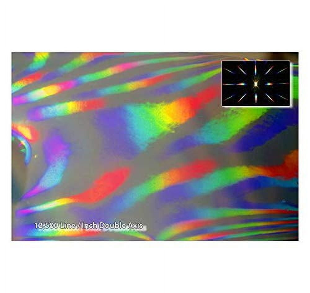 13,500 Lines/inch Diffraction Grating Sheet - Double Axis [5 Feet x 6 ...